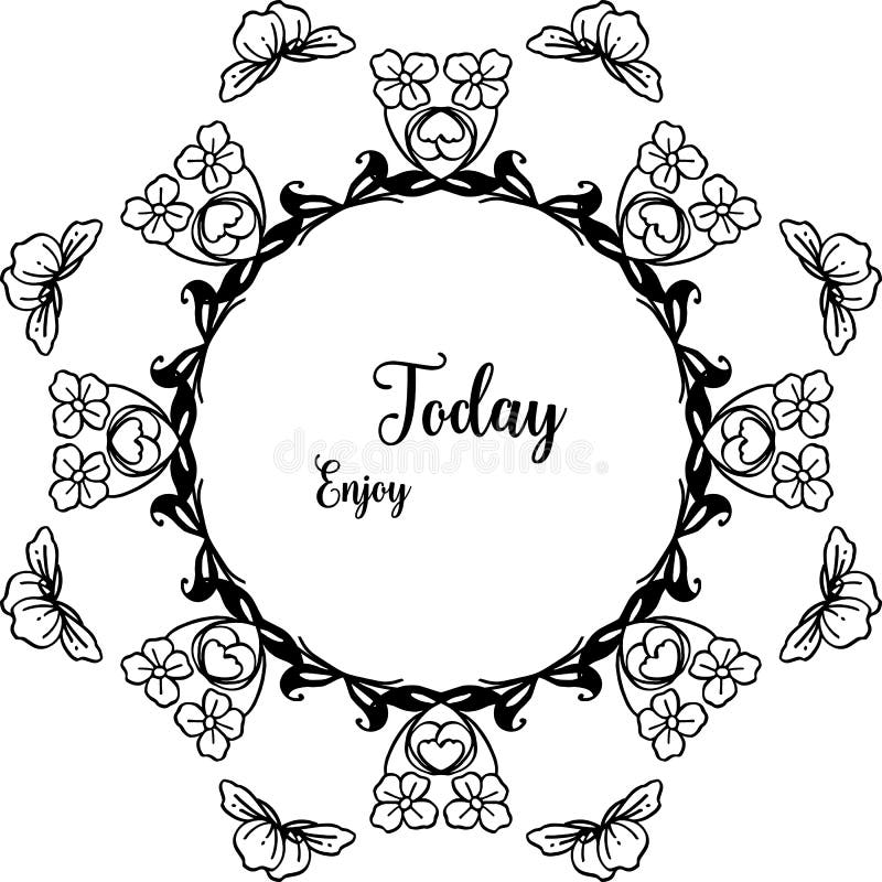 Vector Illustration Elegant Flower Frame with Design Writing Enjoy ...