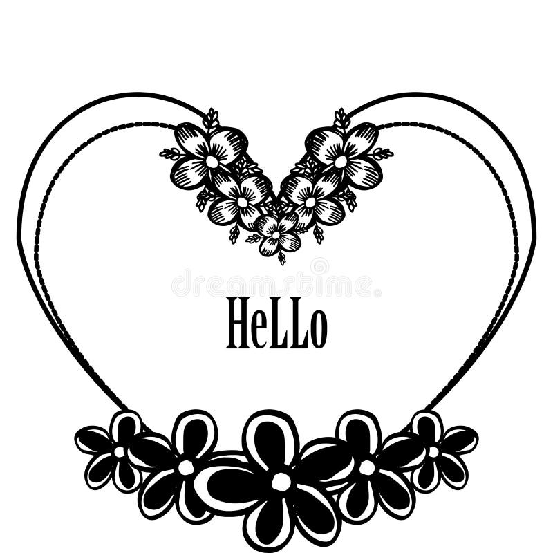 Vector Illustration Elegant Flower Frame with Modern Greeting Card ...