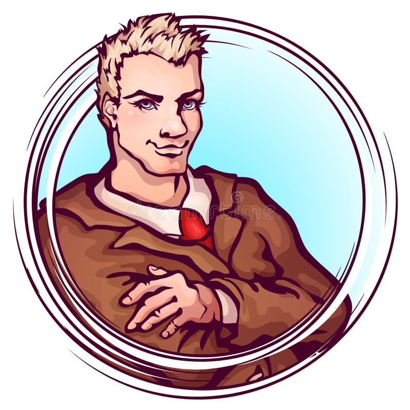 Vector Illustration of Elegant Man Stock Vector - Illustration of ...