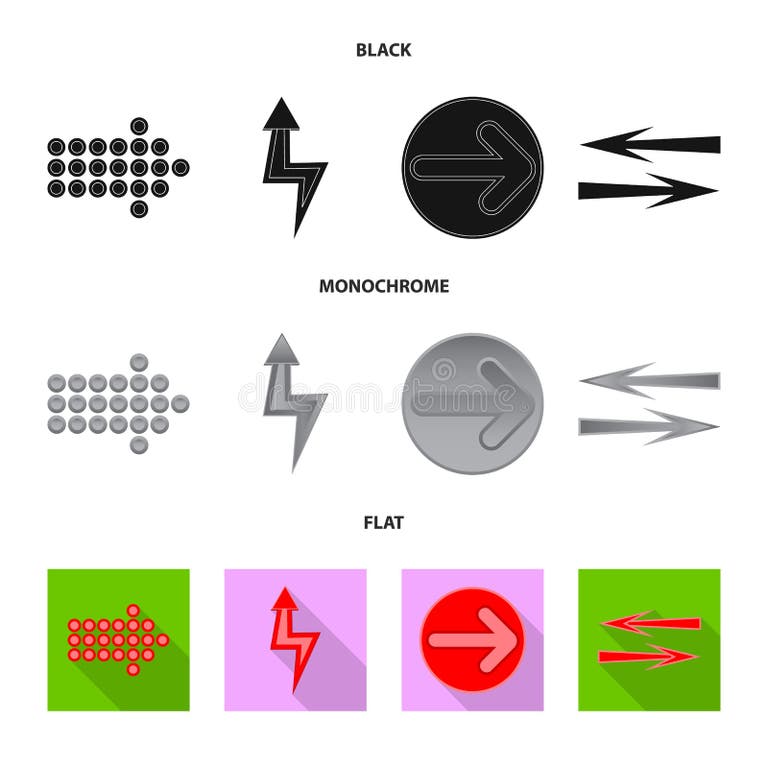 Vector Design of Element and Arrow Logo. Collection of Element and ...