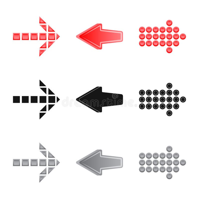 Vector Design of Element and Arrow Logo. Collection of Element and ...