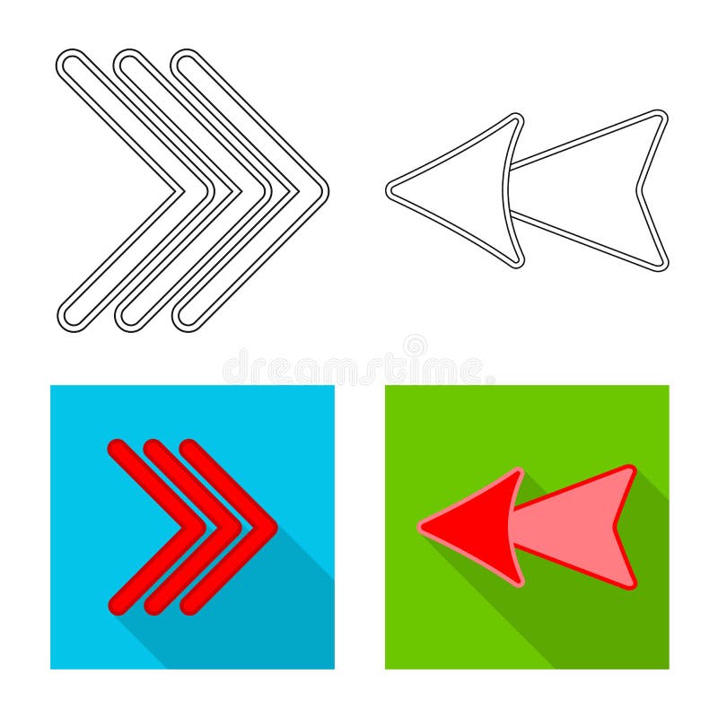 Vector Design of Element and Arrow Sign. Set of Element and Direction ...