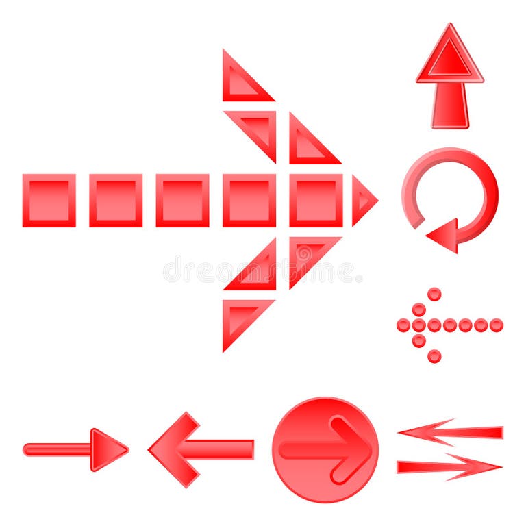Vector Design of Element and Arrow Sign. Set of Element and Direction ...