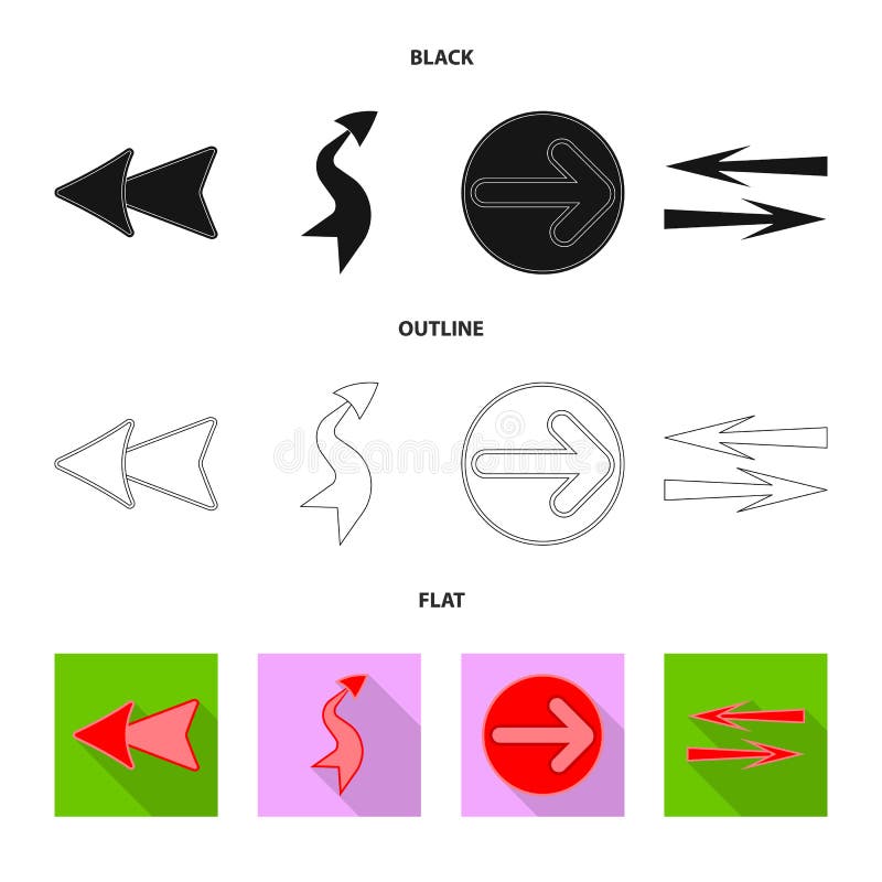 Vector Design of Element and Arrow Sign. Collection of Element and ...