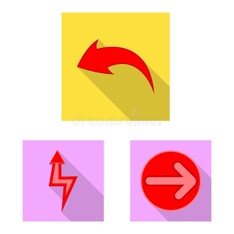 Vector Design of Element and Arrow Symbol. Set of Element and Direction ...