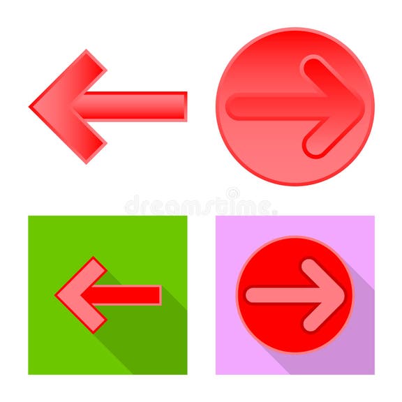 Vector Design of Element and Arrow Icon. Collection of Element and ...