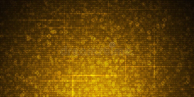 Vector Illustration Element with Gold Light Glow Effect, Bokeh and ...