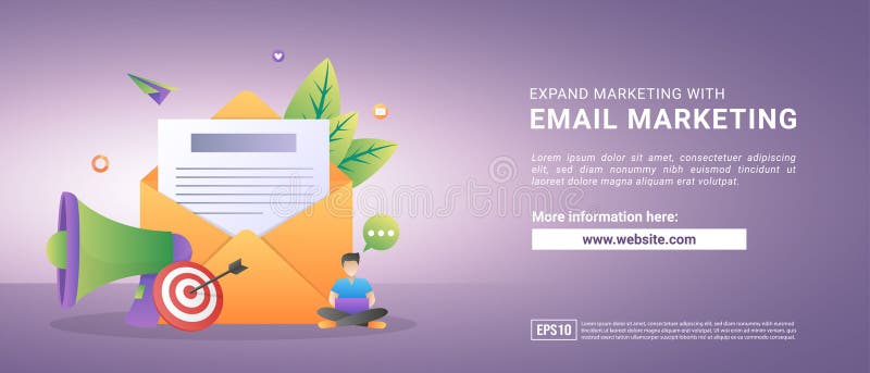 Vector Illustration of Email Marketing and Message Concept. Send ...