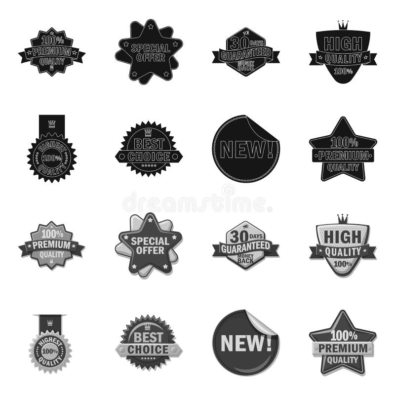 Vector Design of Emblem and Badge Icon. Set of Emblem and Sticker Stock ...
