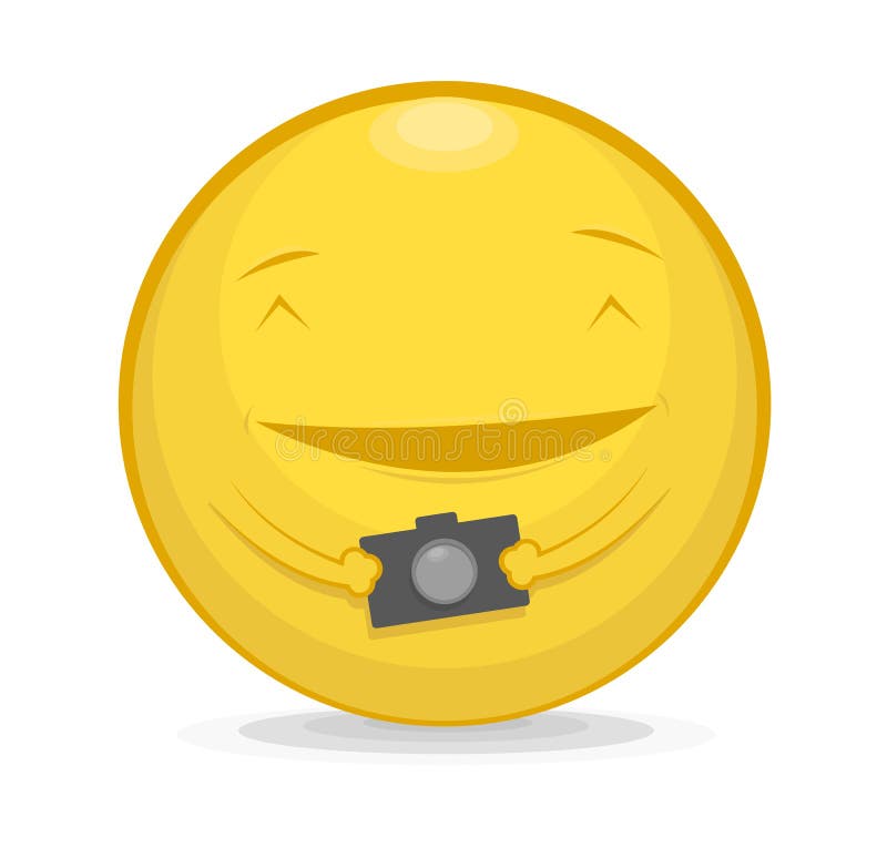 Camera emoticon stock vector. Illustration of looking - 19731655