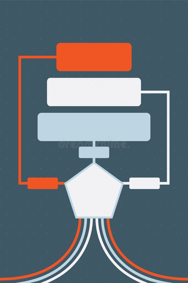 Empty flow chart diagram stock illustration. Illustration of connected ...