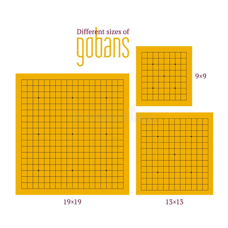 Vector Illustration of Empty Gobans of Different Sizes Stock Vector ...