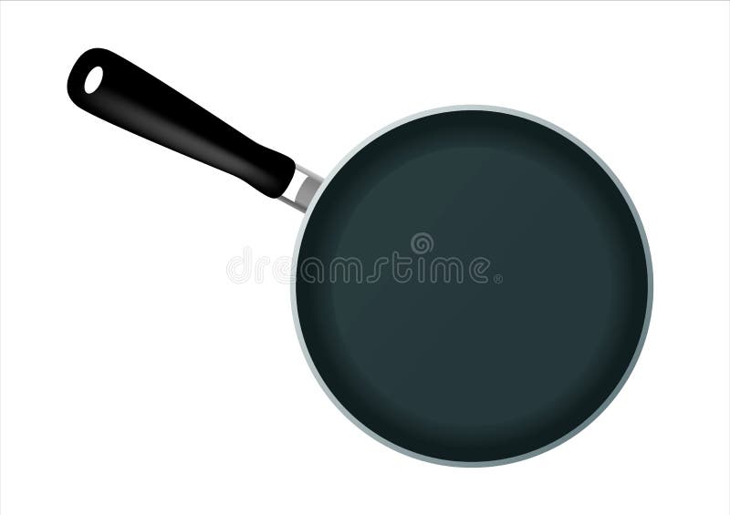 Vector Illustration of an Empty Pan in a Realistic Manner. Stock Vector ...