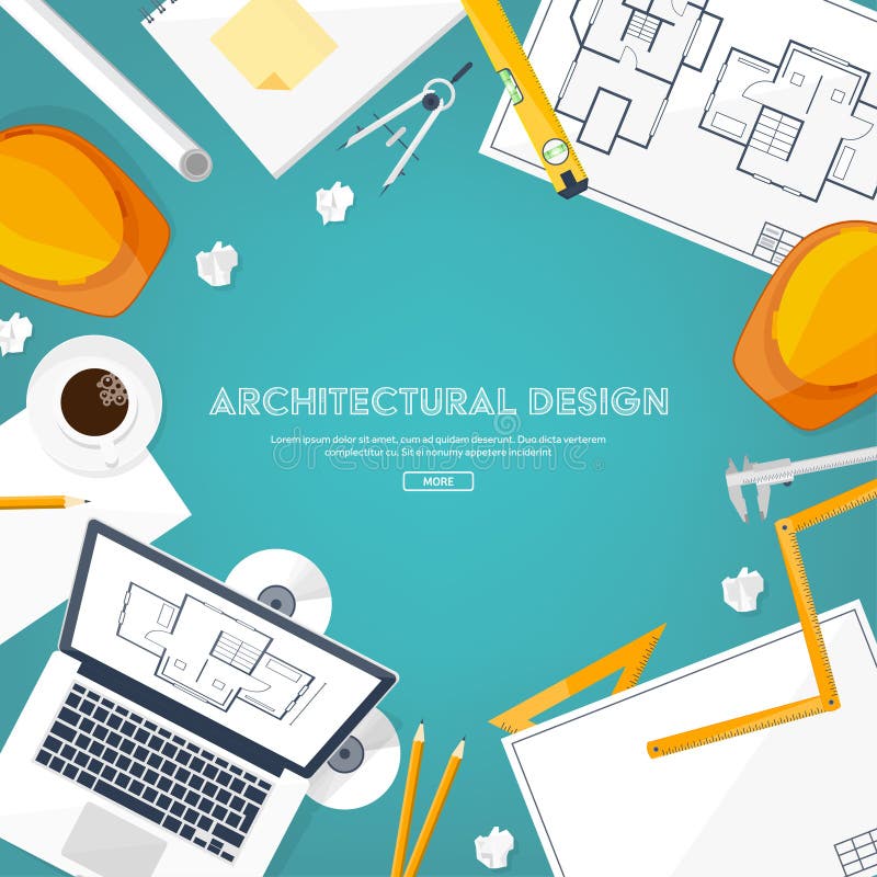 Vector Illustration. Engineering and Architecture. Drawing ...