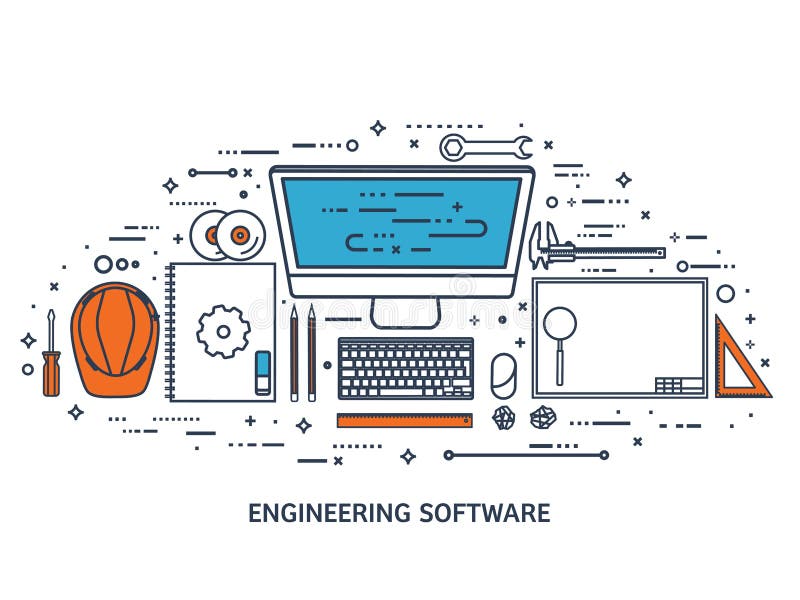 Vector Illustration Engineering And Architecture Drawing