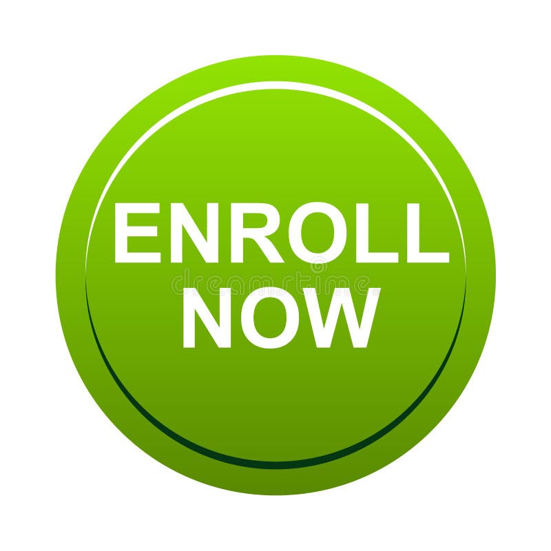 Enroll now button stock vector. Illustration of enter - 121800224
