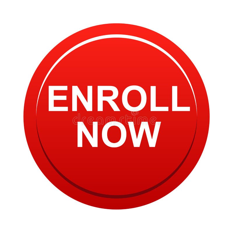 Enroll now button stock vector. Illustration of computer - 121800152