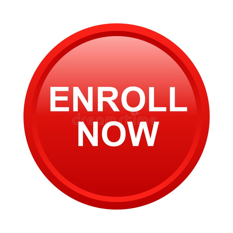 Enroll now button stock vector. Illustration of enroll - 121800398