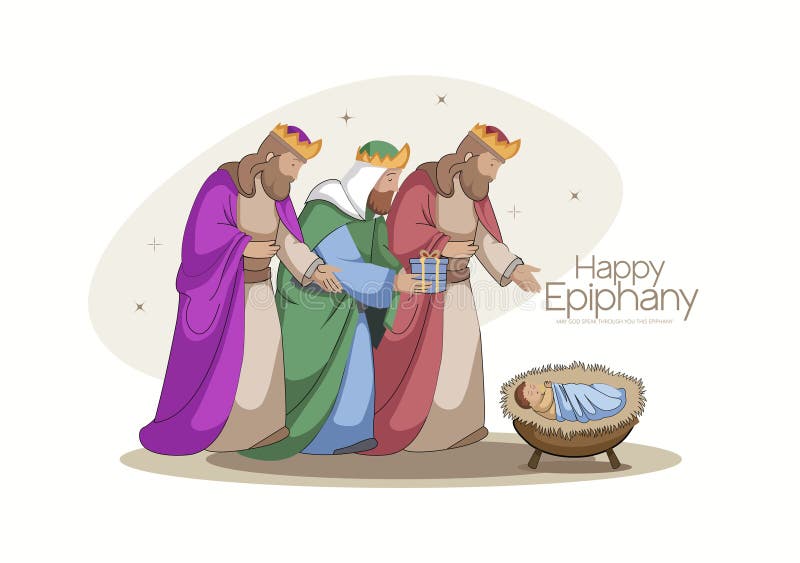 Colorful Epiphany Three Wise Men Christmas Biblical Three Kings Flat ...