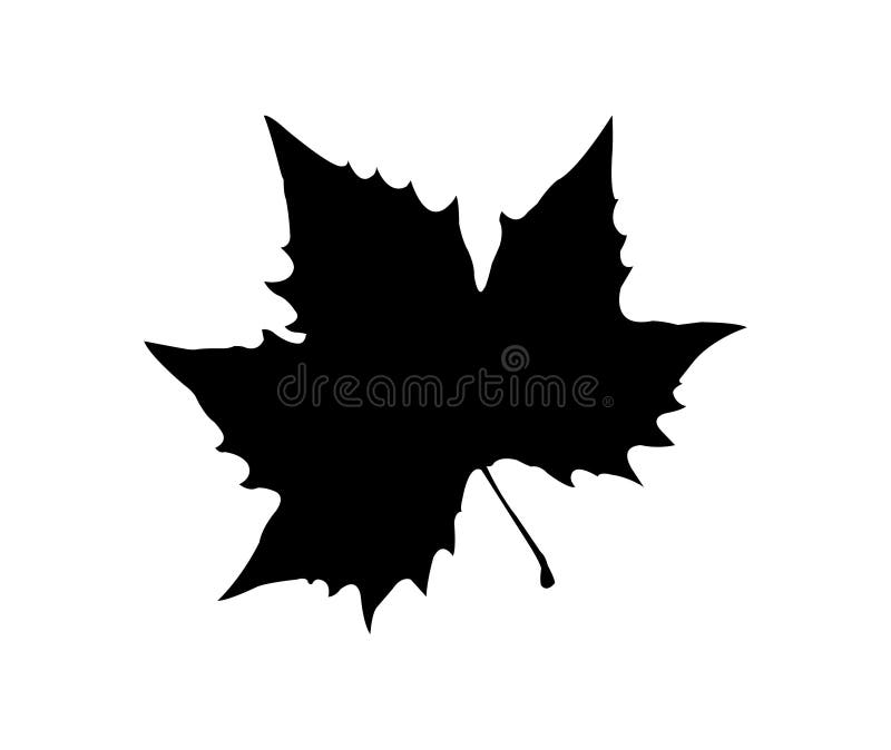 Black Color Maple Leaf on Isolated Background Stock Vector ...