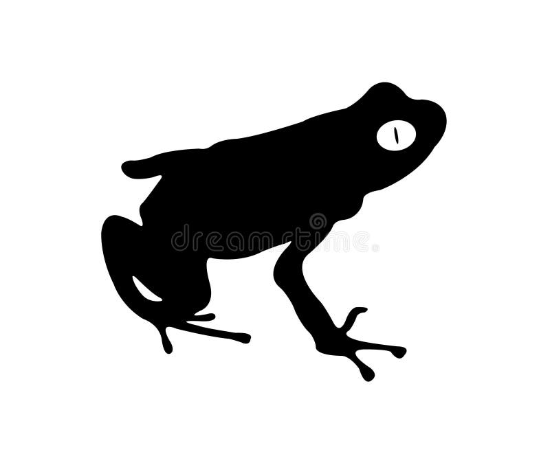 Frog Silhouette Facing Right. Vector Eps Stock Vector - Illustration of ...