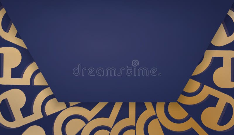 Dark Blue Background with Abstract Gold Pattern for Logo Design Stock ...