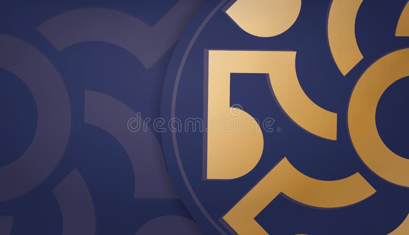 Dark Blue Background with Vintage Gold Pattern and Logo Space Stock ...