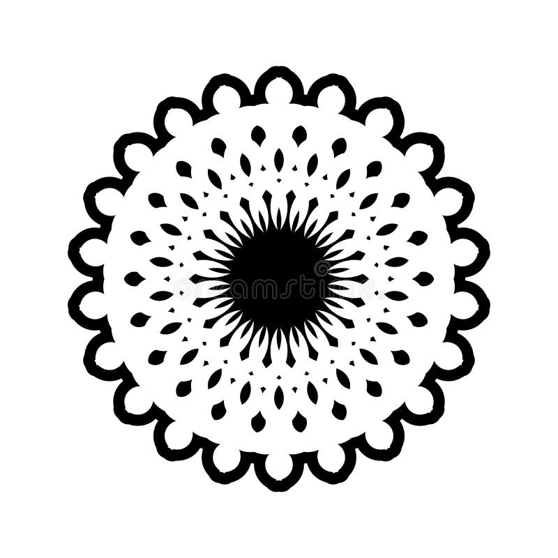 Ethnic mandala bw stock vector. Illustration of isolated - 103721862