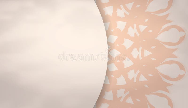 Luxurious Beige Banner with Space for Your Text and Patterns ...