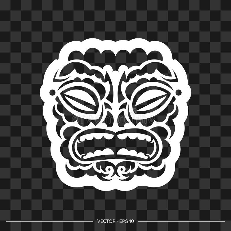 Maori Pattern Face. Samoan Style Mask. Polynesian Print. Vector ...