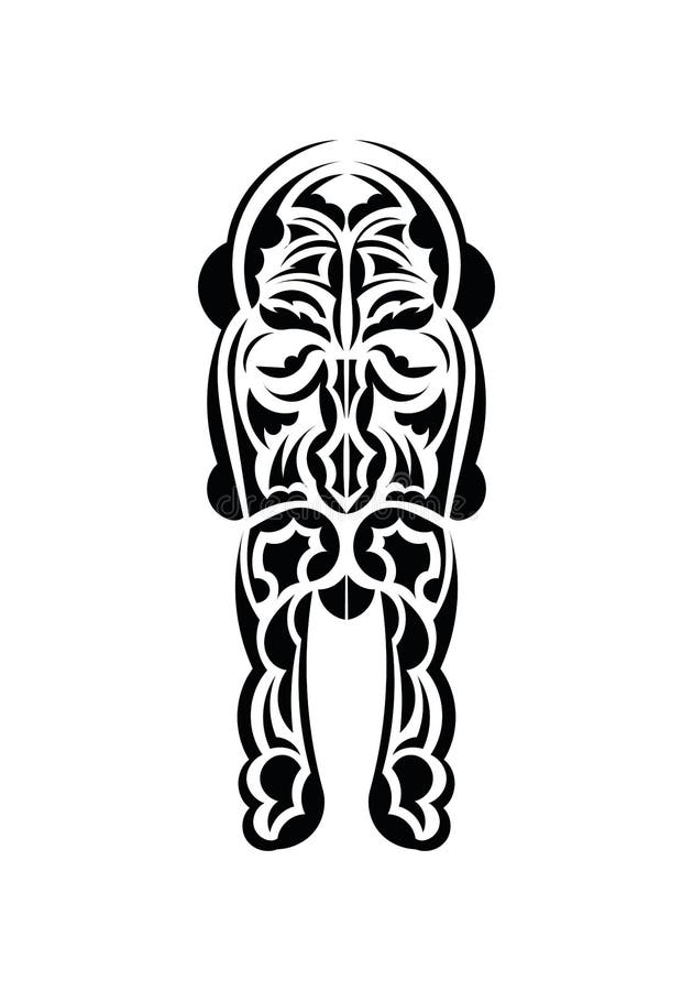 Maori Style Face. Tattoo Patterns. Flat Style. Vetcor. Stock Vector ...