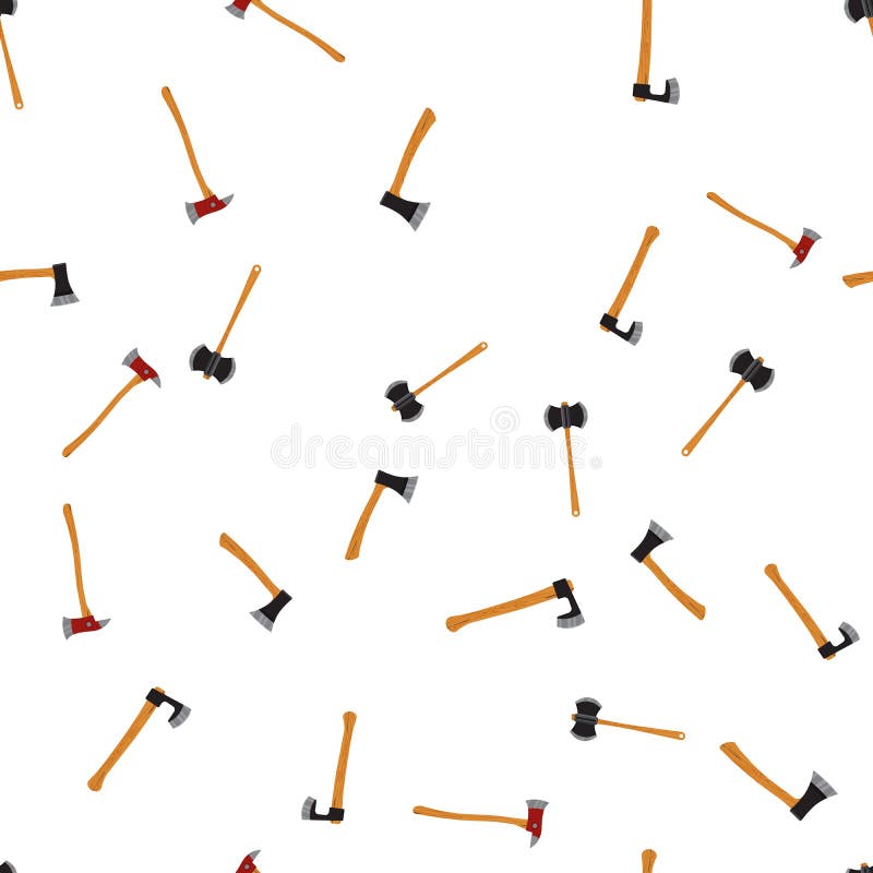 Seamless Pattern with Axes. Vector Illustration Stock Vector ...