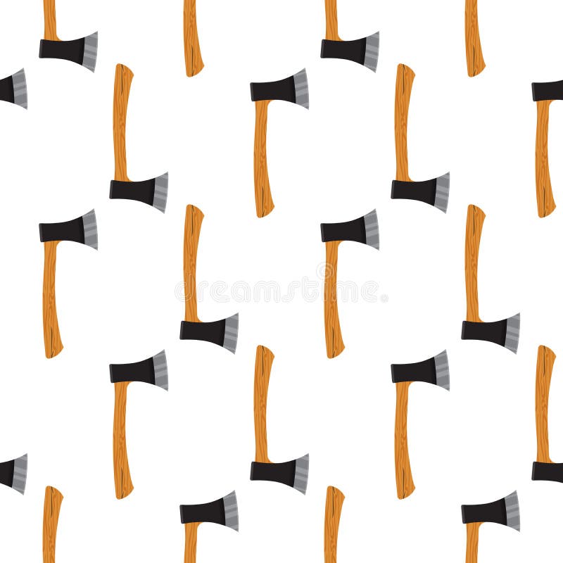 Seamless Pattern with Axes. Vector Illustration Stock Vector ...