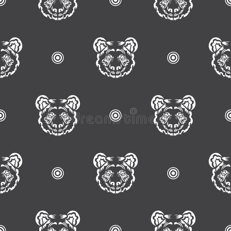 Seamless Pattern with a Panda Face. Good Covers, Fabrics, Postcards and ...