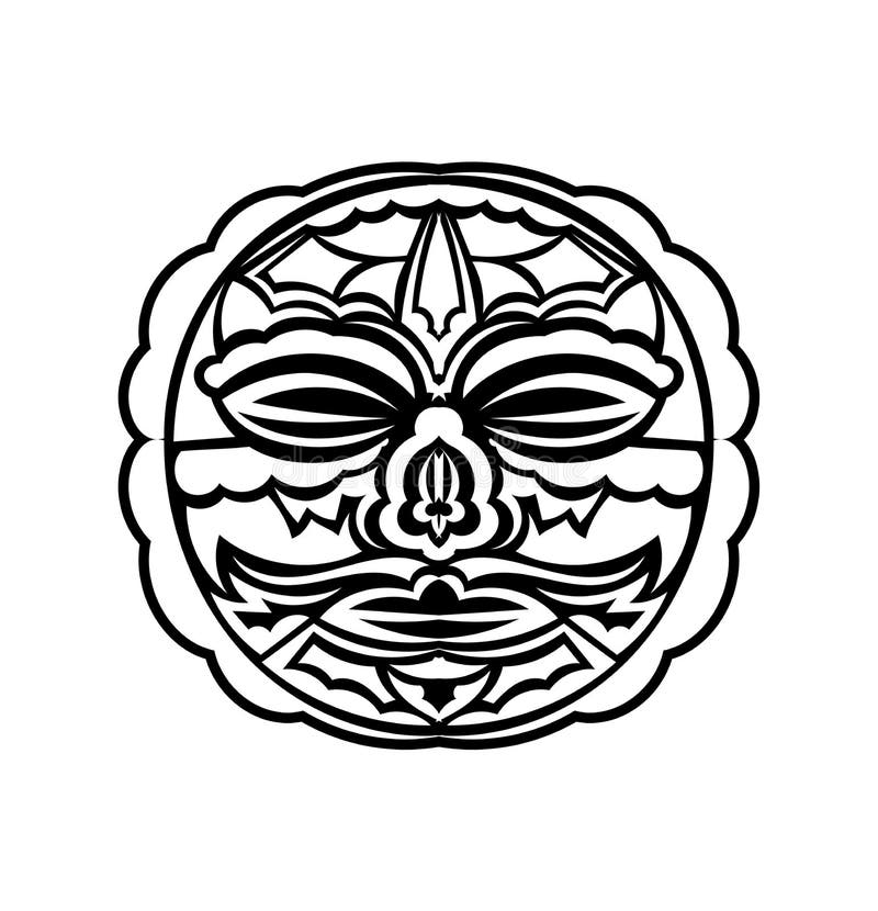 Tiki Mask. Maori or Polynesia Pattern. Good for Prints and Tattoos ...