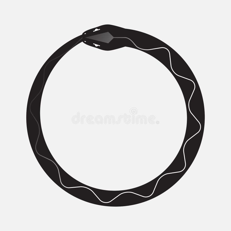 The Symbol of Ouroboros Snake Stock Vector - Illustration of religion ...