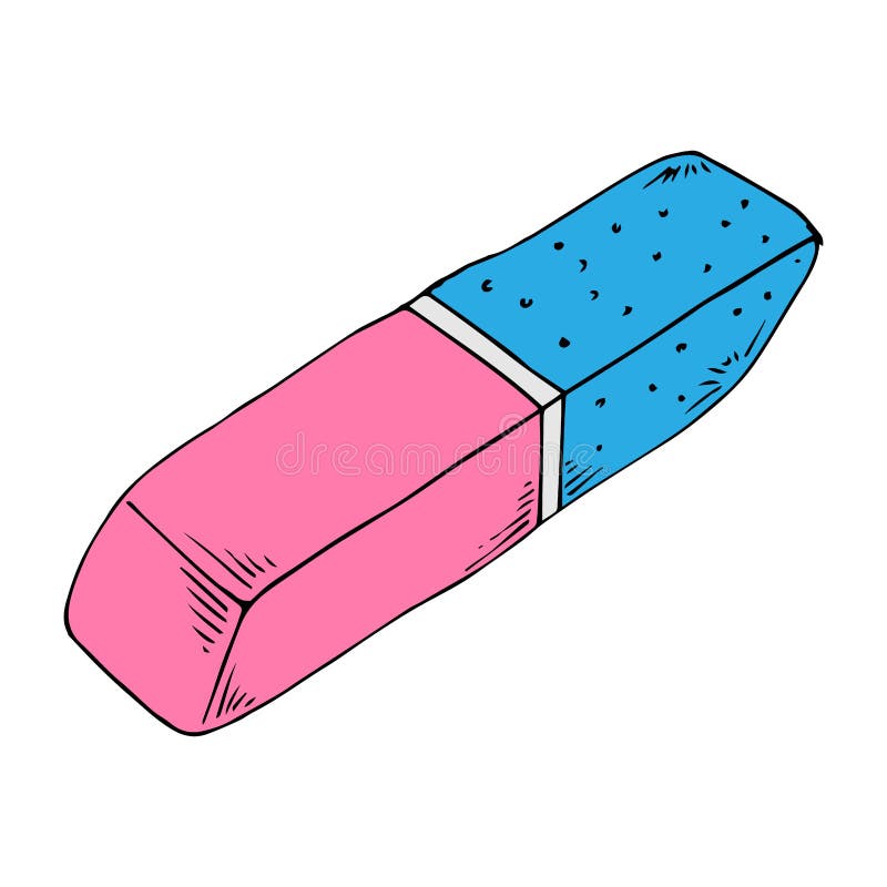 Vector Illustration of Eraser for Pencil. Hand Drawn Eraser. Stock ... Vector Illustration of Eraser for Pencil. Hand Drawn Eraser. Stock ...
