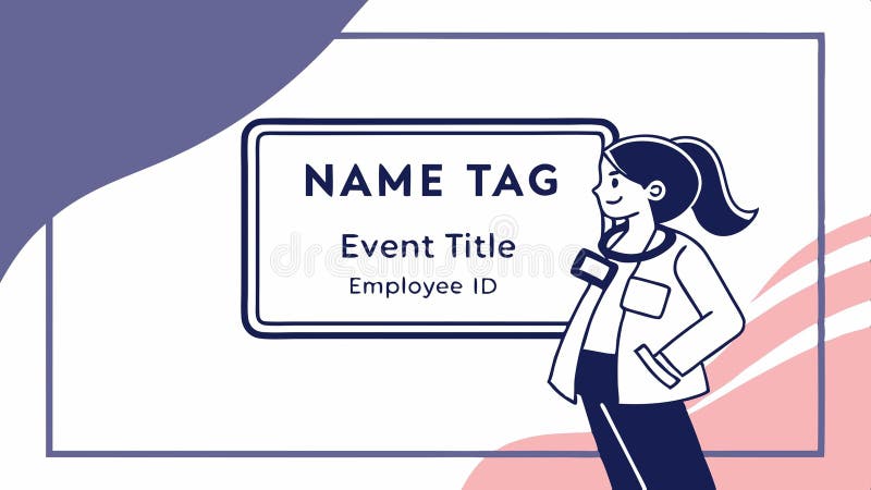 Event Name Tag Design, Customizable Badge Template Vector Design ...