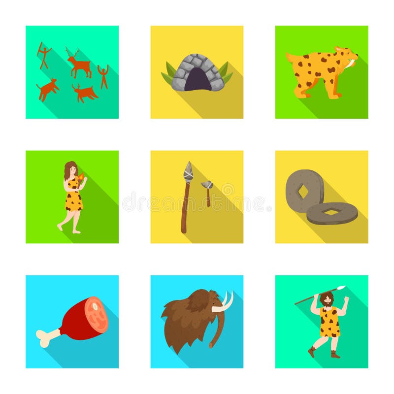 Vector Design of Evolution and Neolithic Logo. Collection of Evolution ...