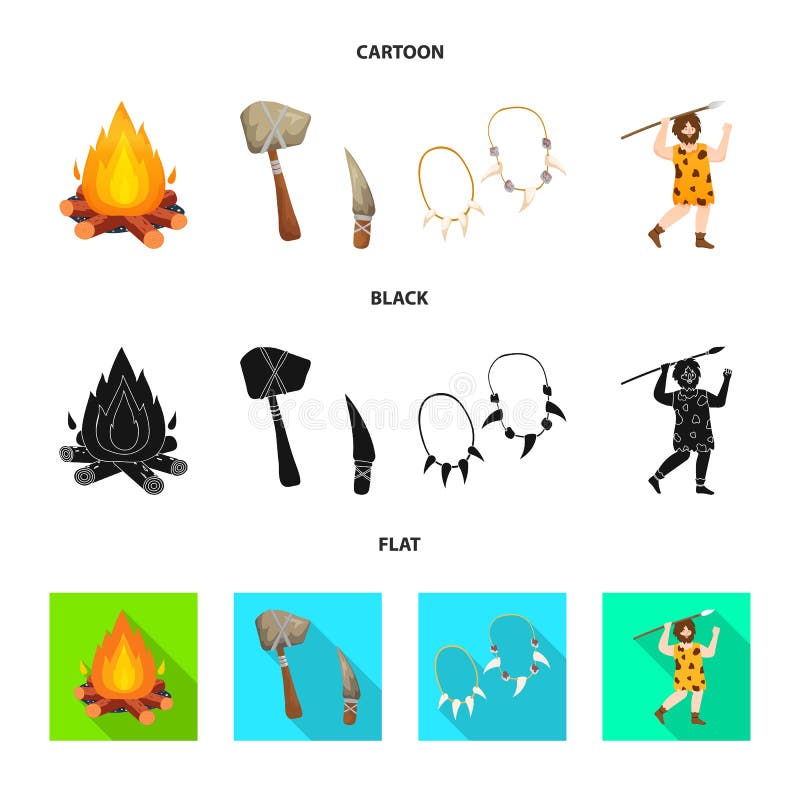 Vector Design of Evolution and Neolithic Symbol. Collection of ...