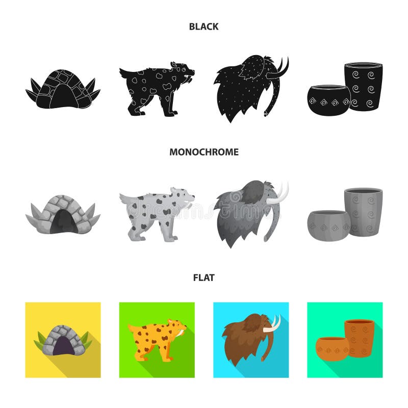 Vector Illustration of Evolution and Neolithic Symbol. Set of Evolution ...