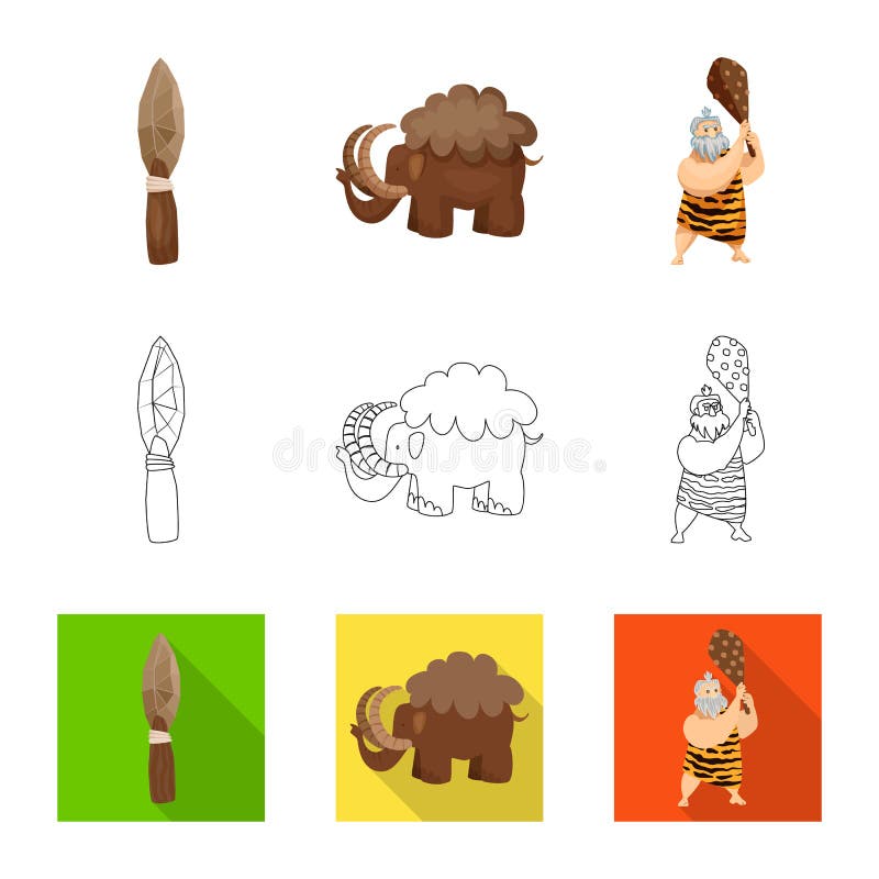 Vector Design of Evolution and Prehistory Logo. Set of Evolution and ...