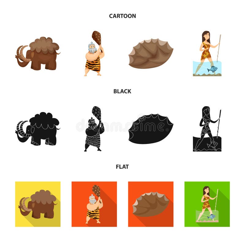 Vector Design of Evolution and Prehistory Logo. Set of Evolution and ...