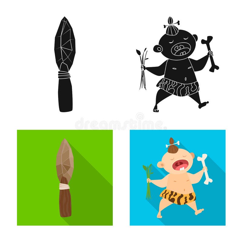 Vector Design of Evolution and Prehistory Logo. Set of Evolution and ...