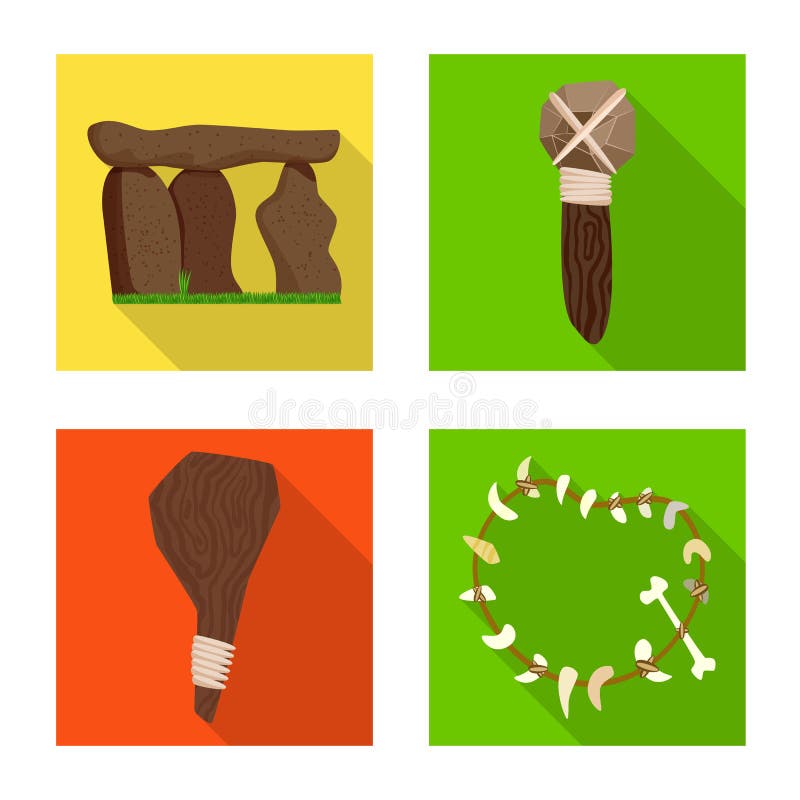 Vector Illustration of Evolution and Prehistory Icon. Set of Evolution ...