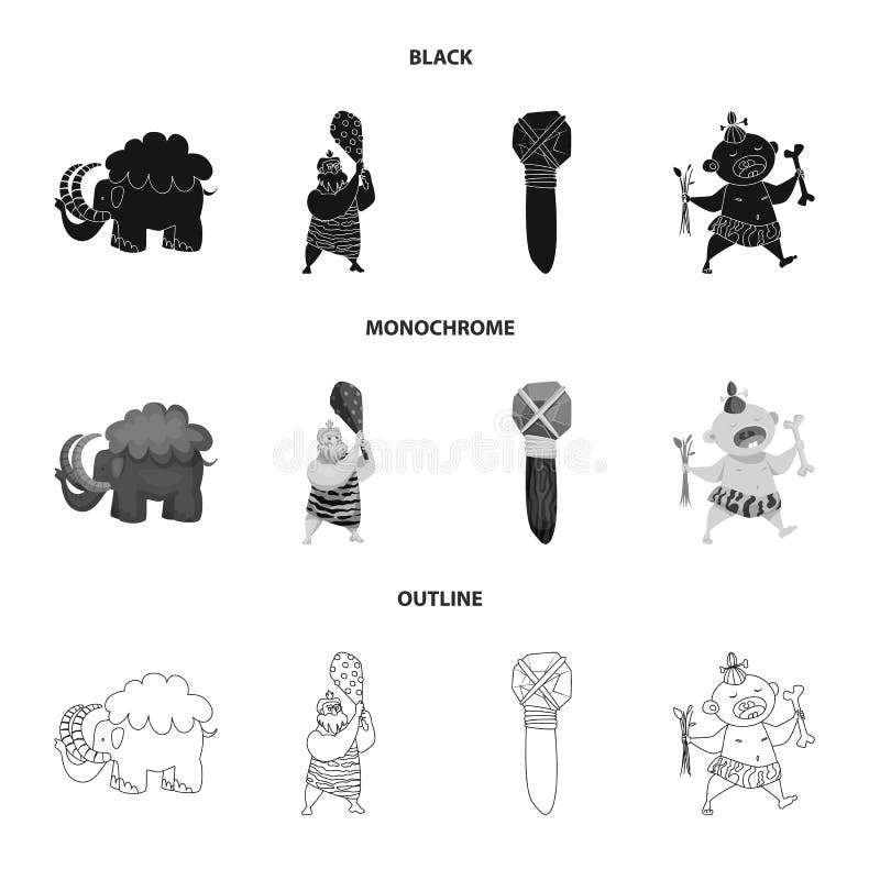 Vector Design of Evolution and Prehistory Sign. Set of Evolution and ...