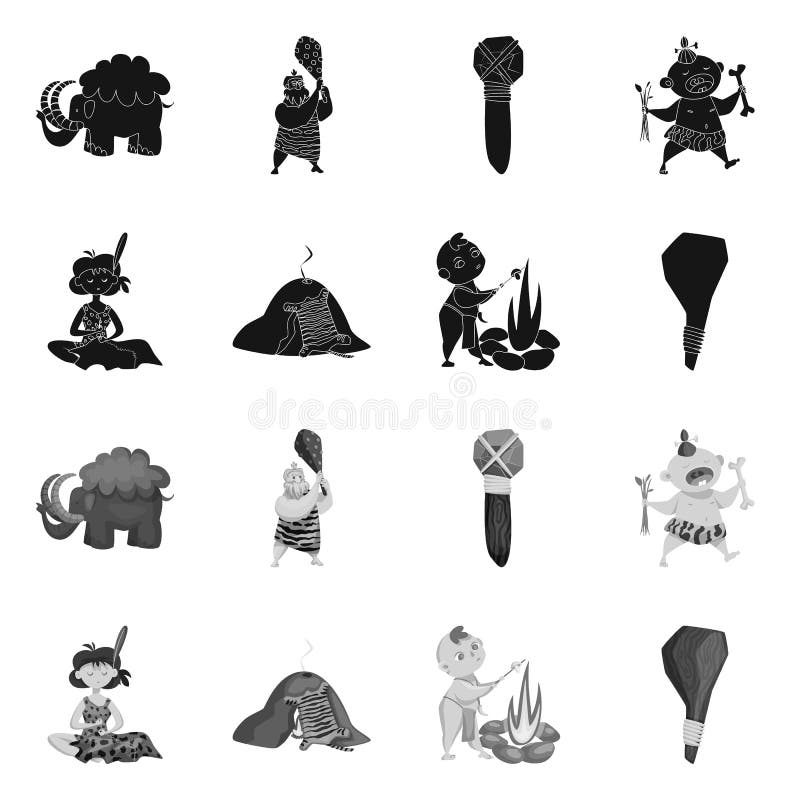 Vector Design of Evolution and Prehistory Sign. Set of Evolution and ...