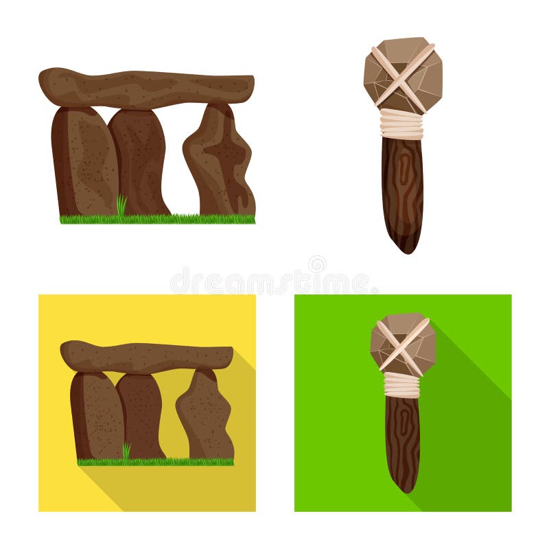 Vector Design of Evolution and Prehistory Symbol. Set of Evolution and ...