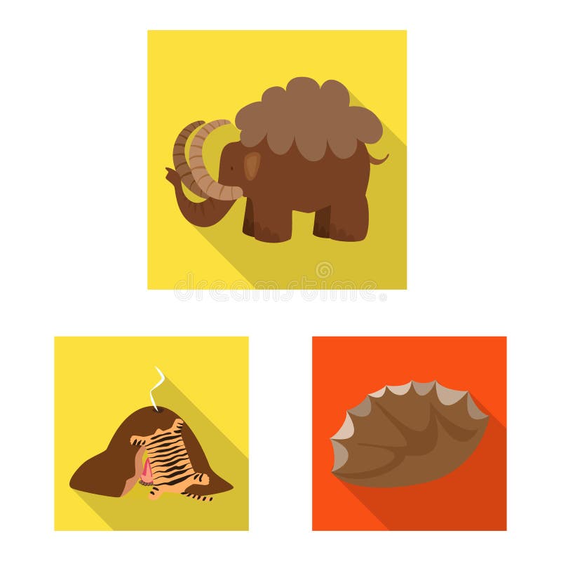 Vector Design of Evolution and Prehistory Symbol. Collection of ...