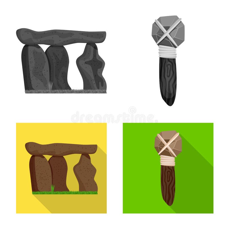 Vector Design of Evolution and Prehistory Symbol. Collection of ...